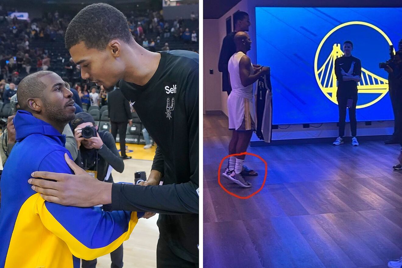 Chris Paul trolled for standing on tippy-toes during jersey swap with ...