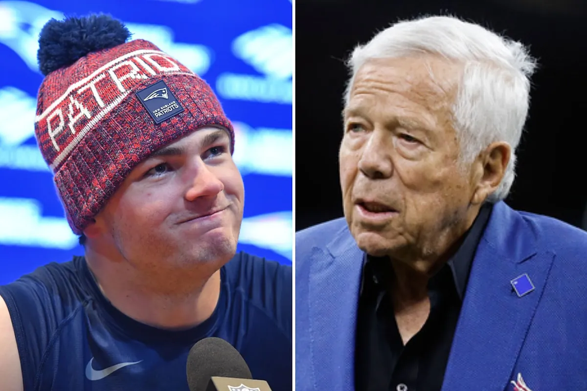 Drake Maye is Robert Kraft's chosen one as a hug signals belief ahead ...