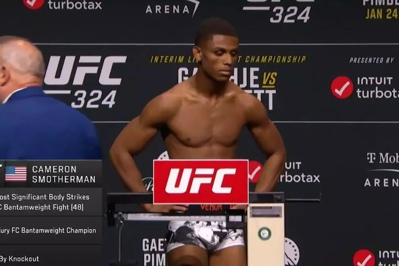 Shock at UFC 324: Smotherman collapses after weighing in and is taken ...