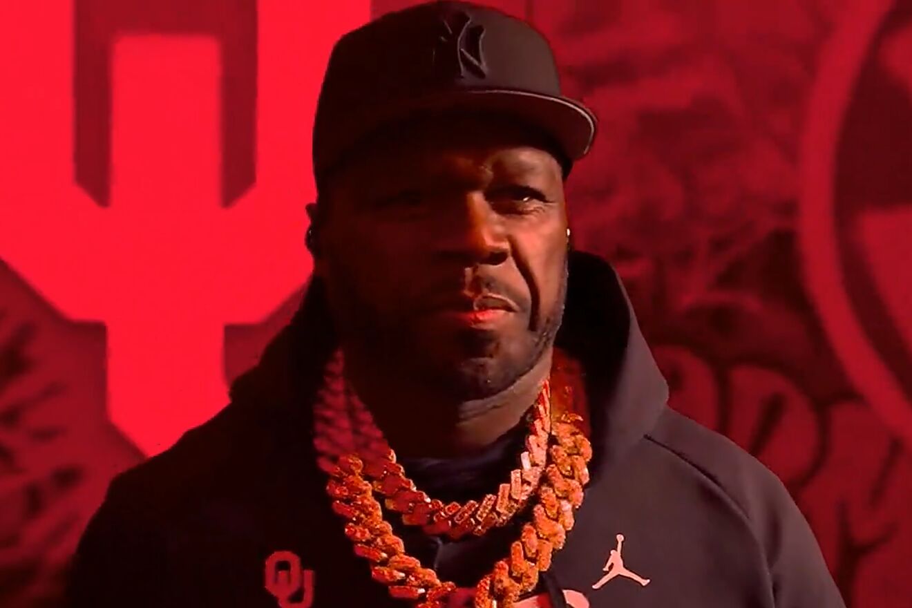 50 Cent steals the show at Alabama-Oklahoma game in shocking fashion ...
