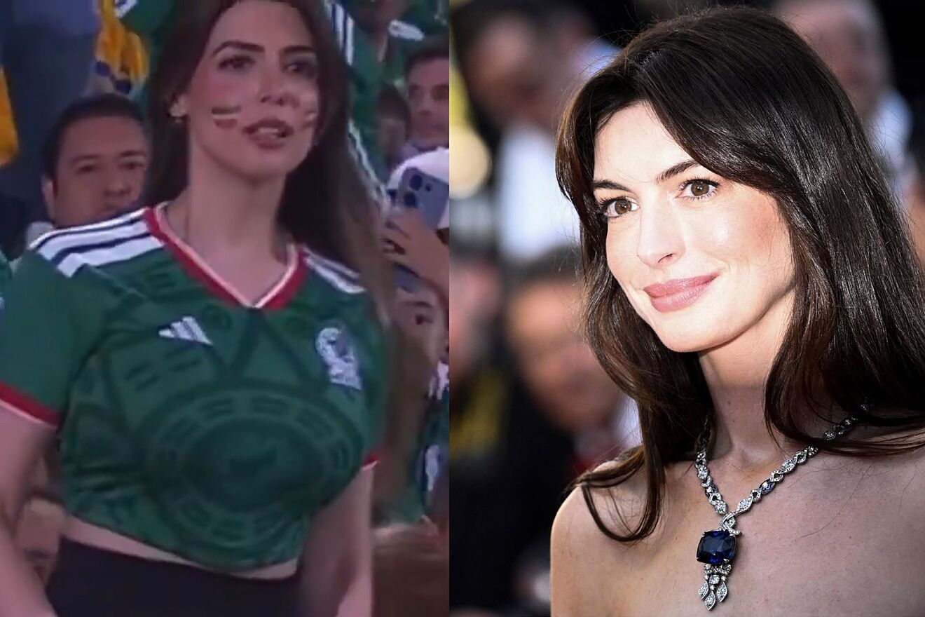 Anne Hathaway has a Mexican look-alike who stole the spotlight during the Mexico vs. Uruguay ...