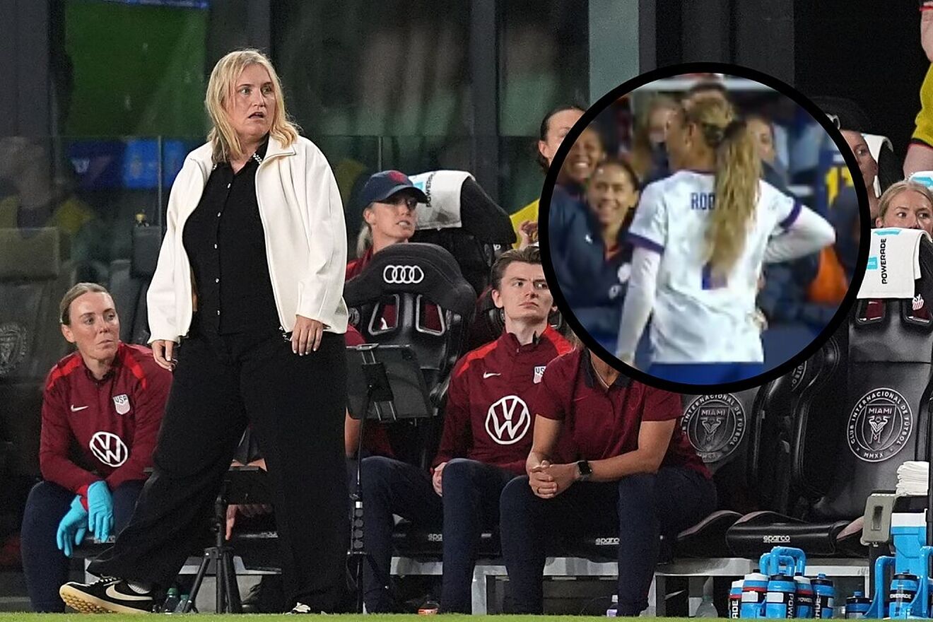 Trinity Rodman makes coach Emma Hayes dance during a match and they ...