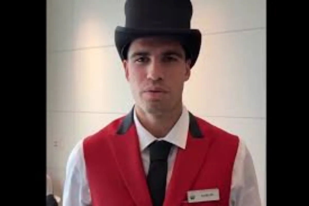 Alcaraz pretends to be a bellboy at the Crown Towers hotel in Melbourne ...