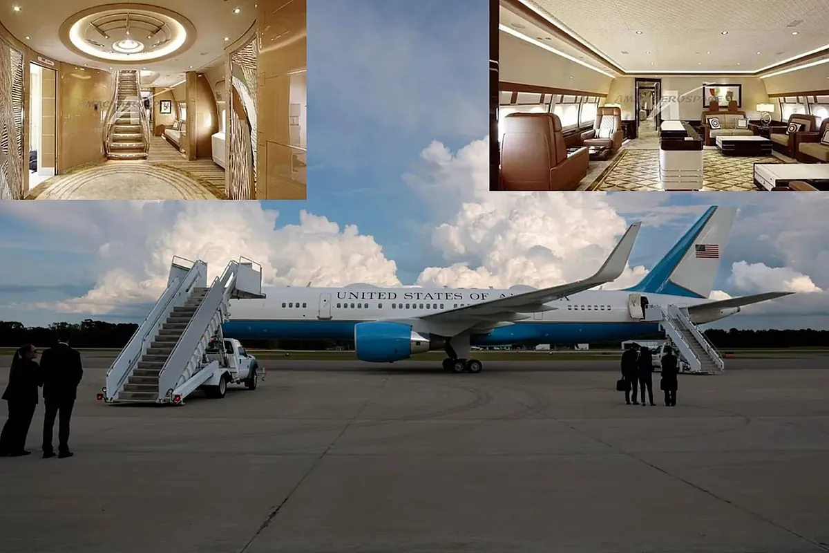 Donald Trump makes new Air Force One a luxury office full of opulence ...