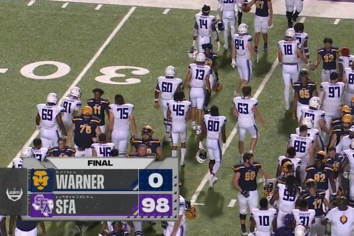 Stephen F. Austin sets WAC record after winning 98-0 against Warner ...