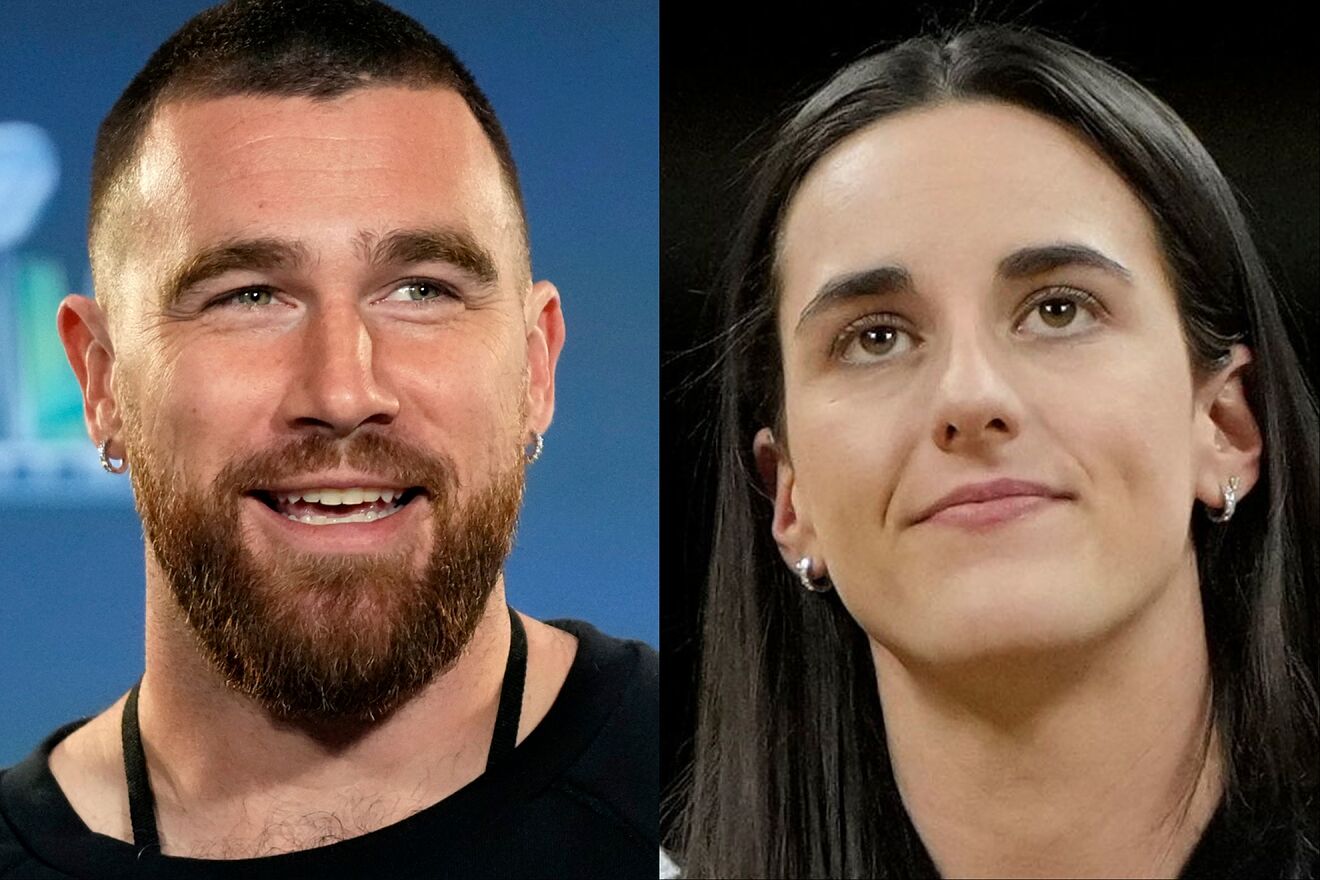 Travis Kelce challenges Caitlin Clark in a commercial during what would ...