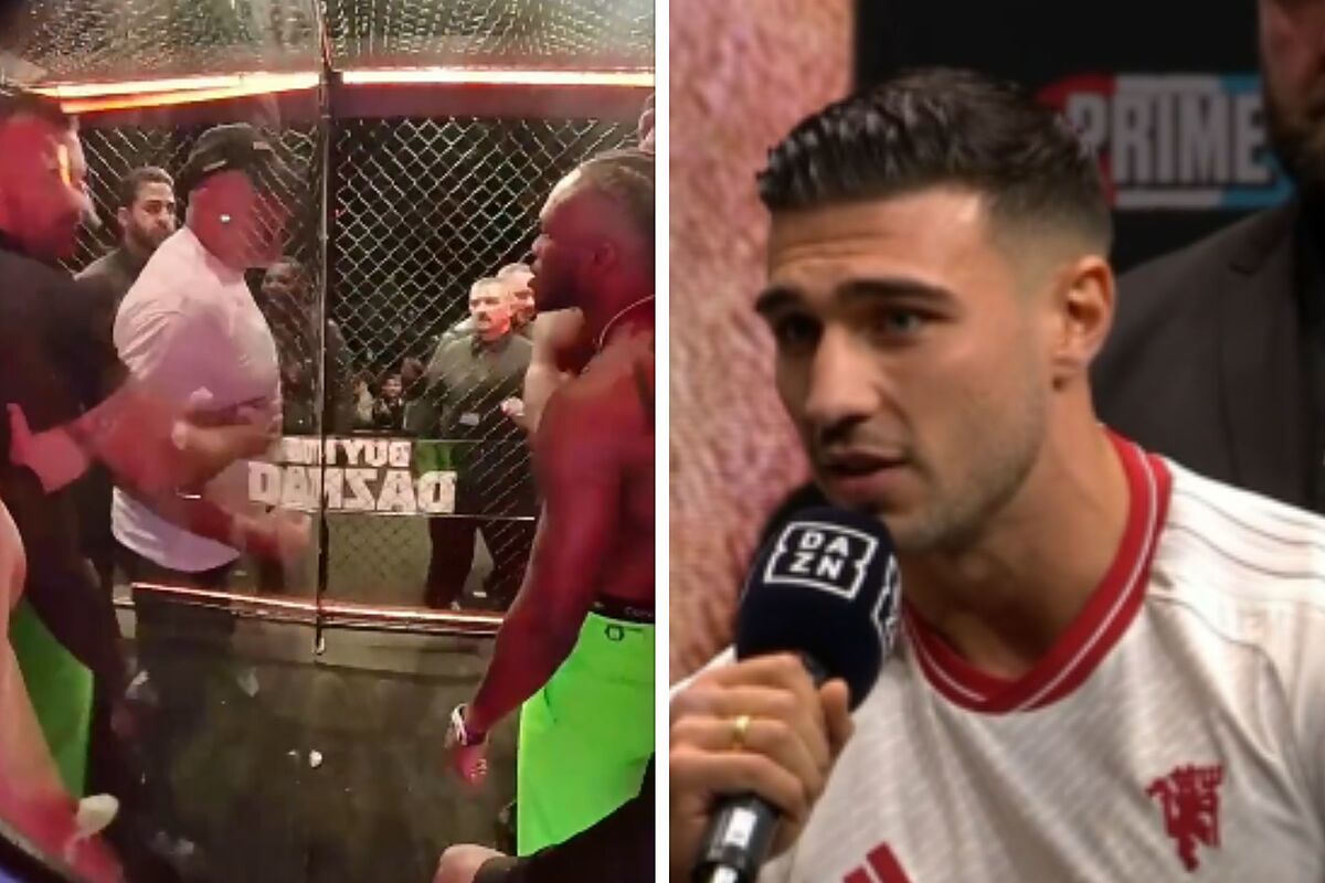 Boxing: John Fury tries to attack KSI inside cage, Tommy Fury pampers ...