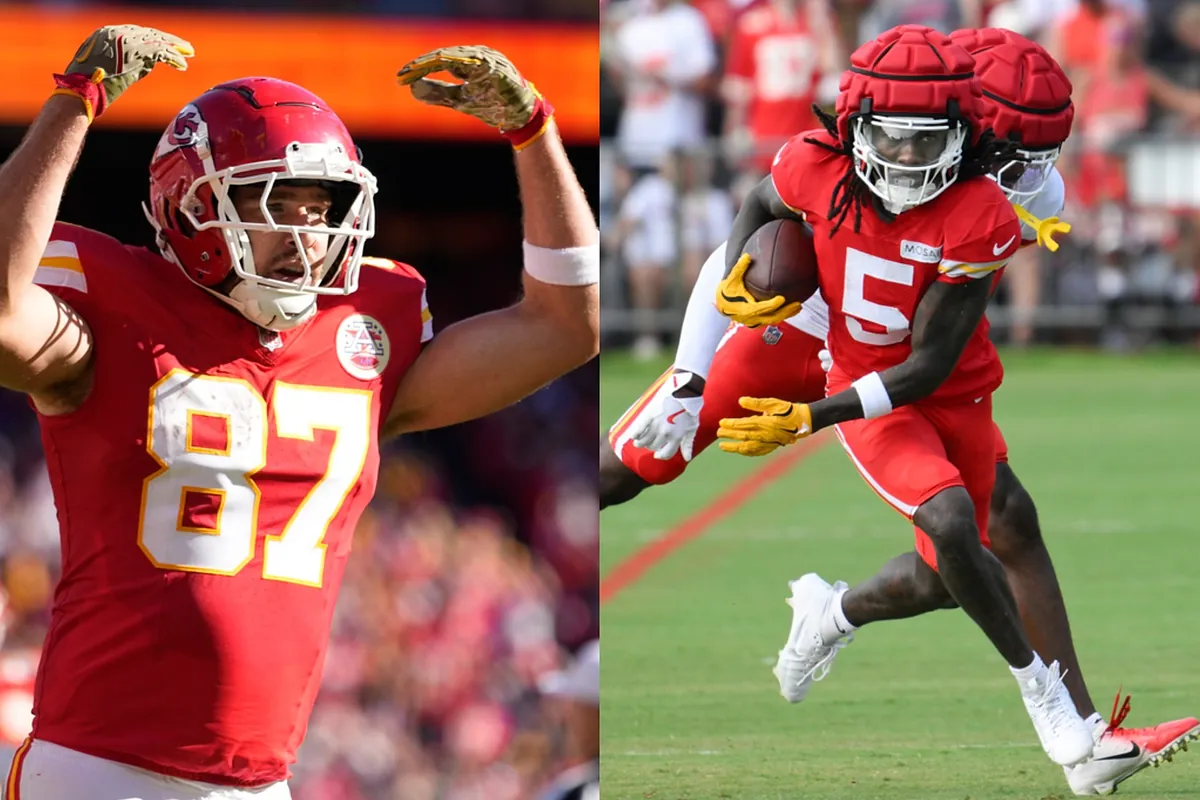 Travis Kelce is at a loss for words to thank Hollywood Brown for his ...