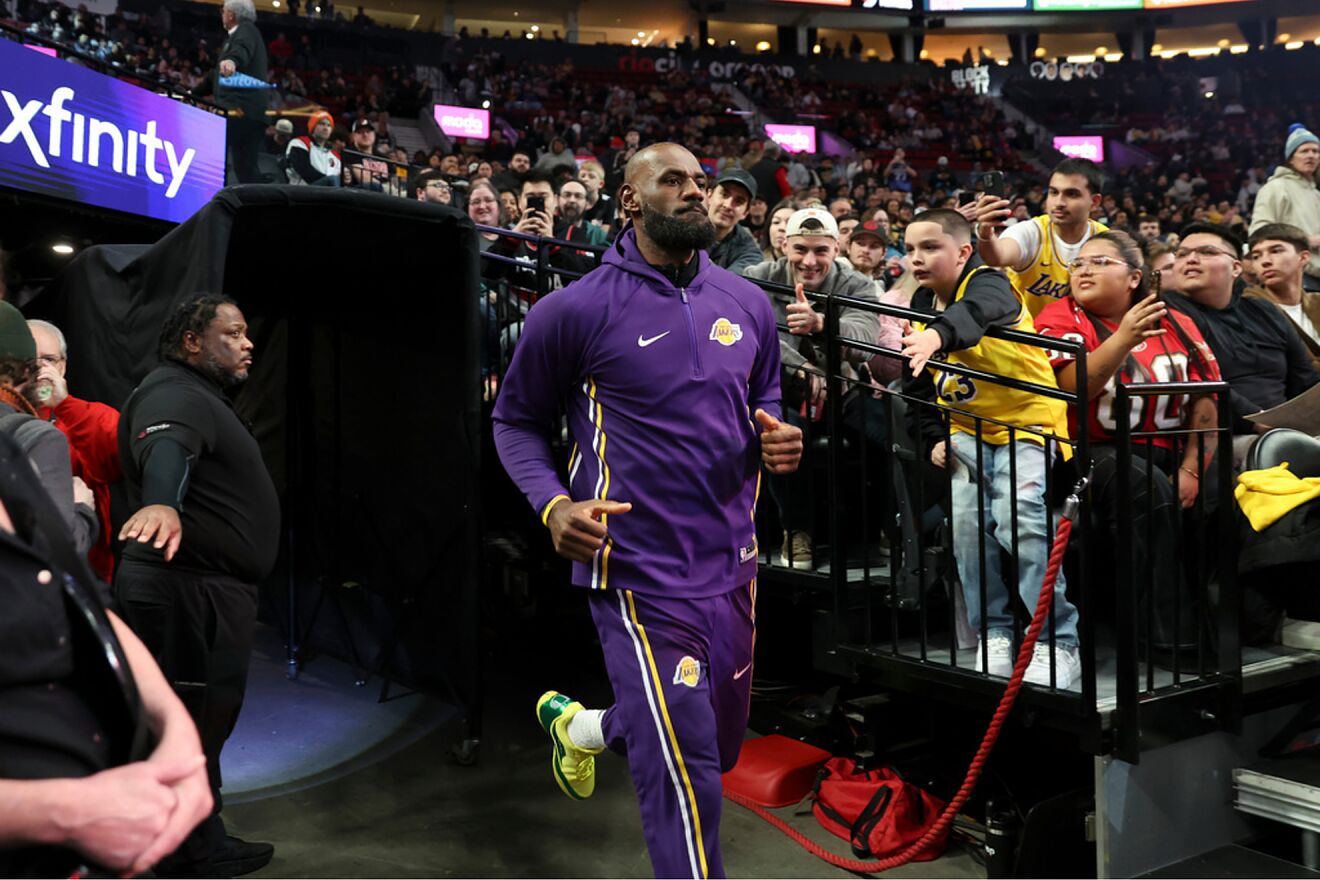 LeBron James passes the torch and is left out of the starting lineup ...
