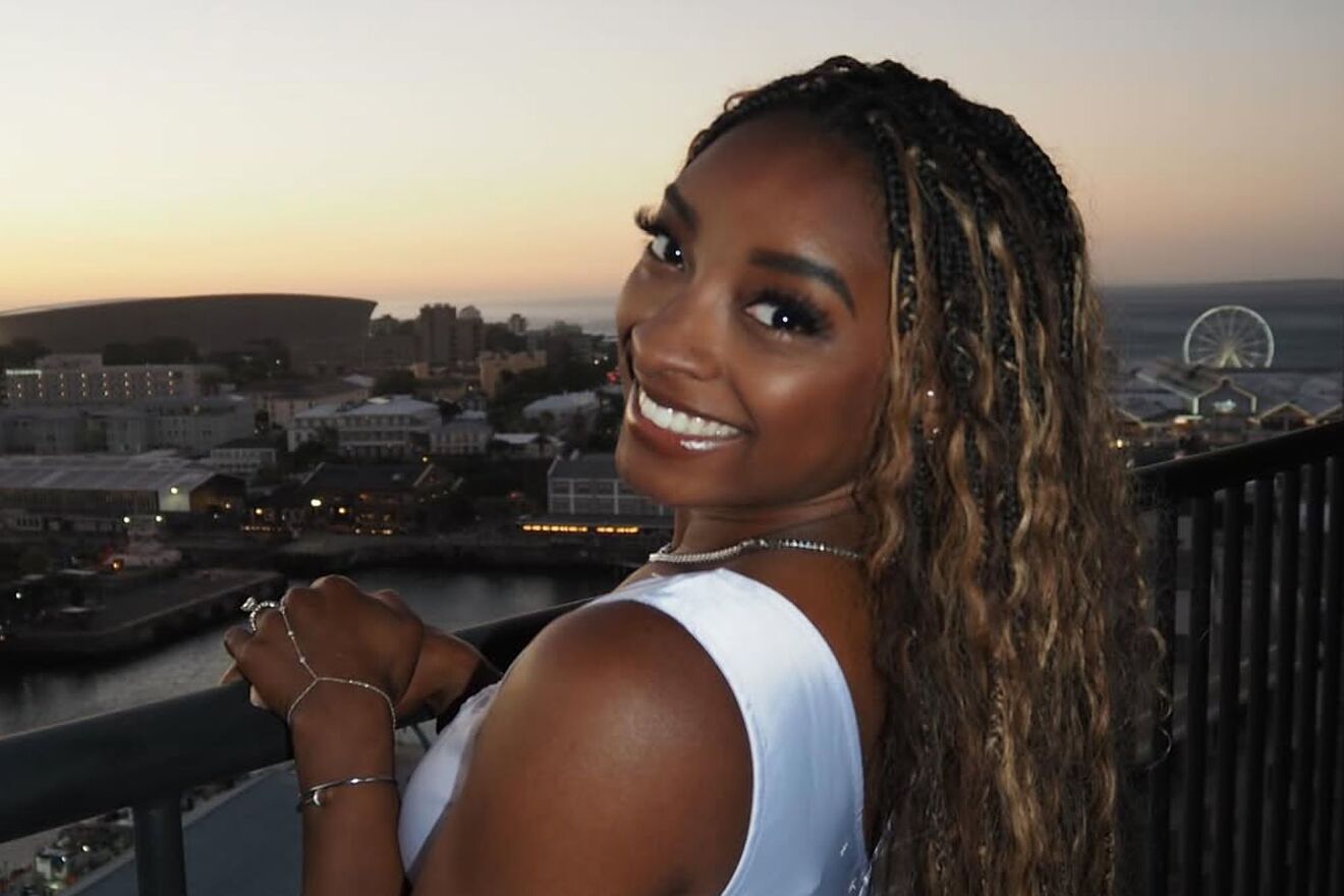 Simone Biles goes wild with a tequila bottle in hand turning her ...