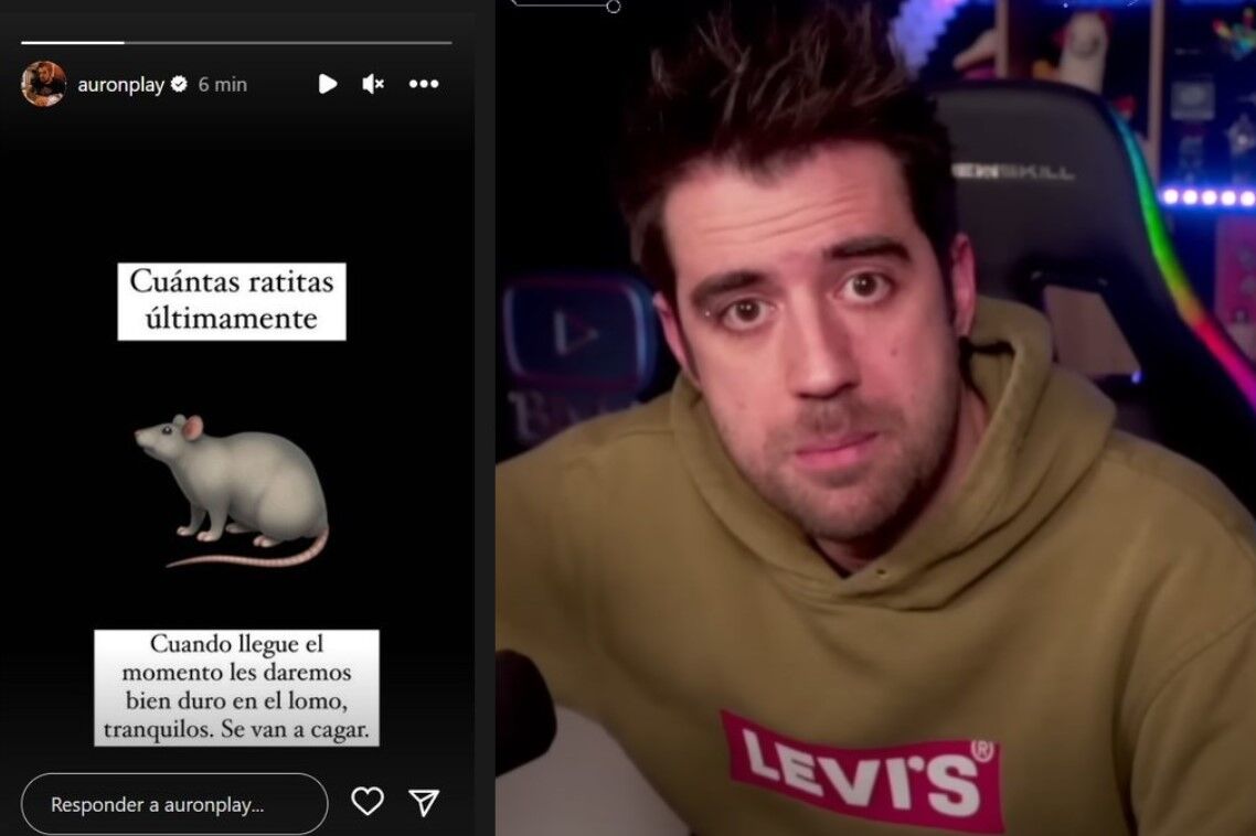 AuronPlay saca la cabeza para dejar un post incendiario: "Cuántas ratas ...
