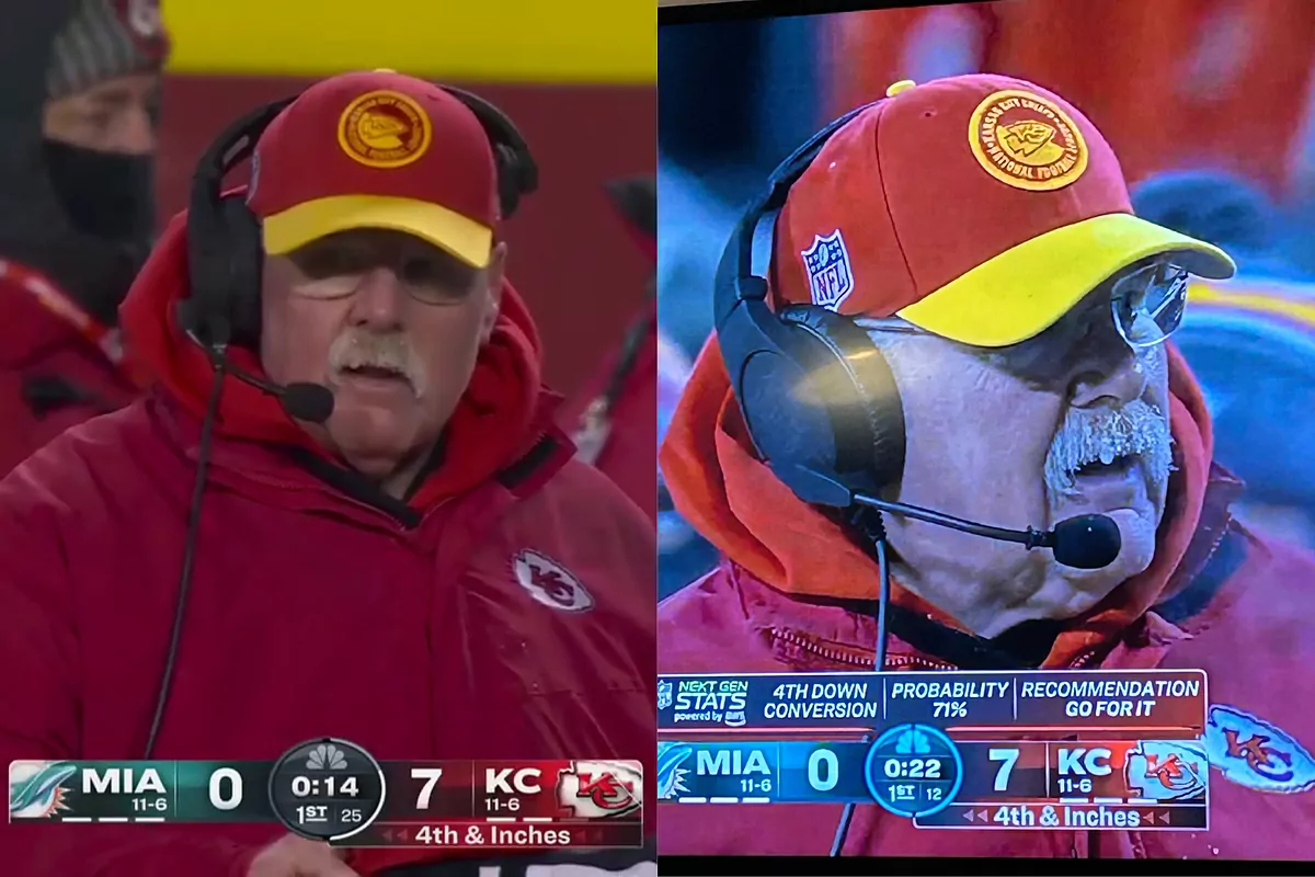 It's so cold in Kansas City that Andy Reid's mustache froze during ...