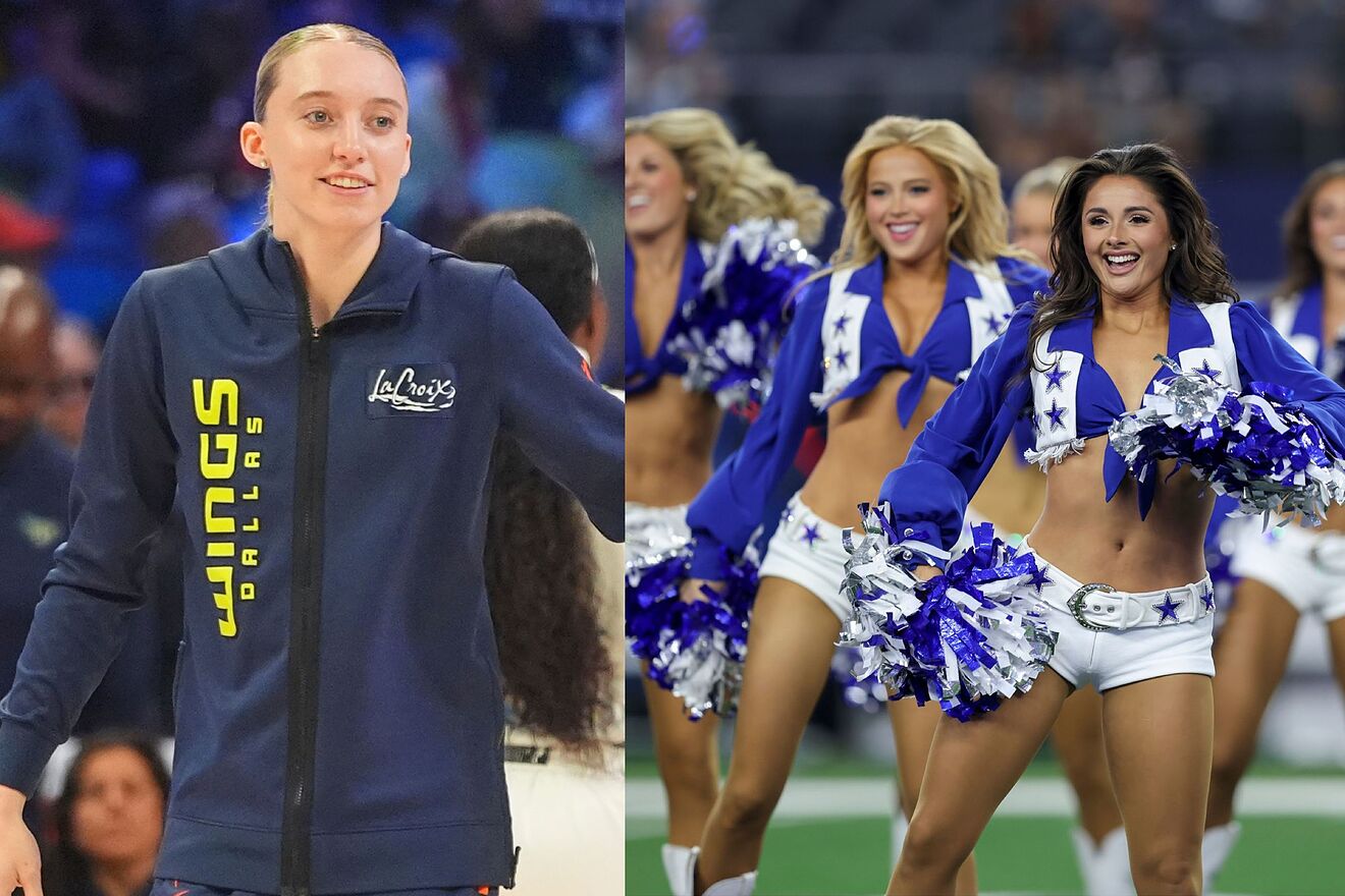 Paige Bueckers shows her cheerleading side next to the Dallas Cowboys ...