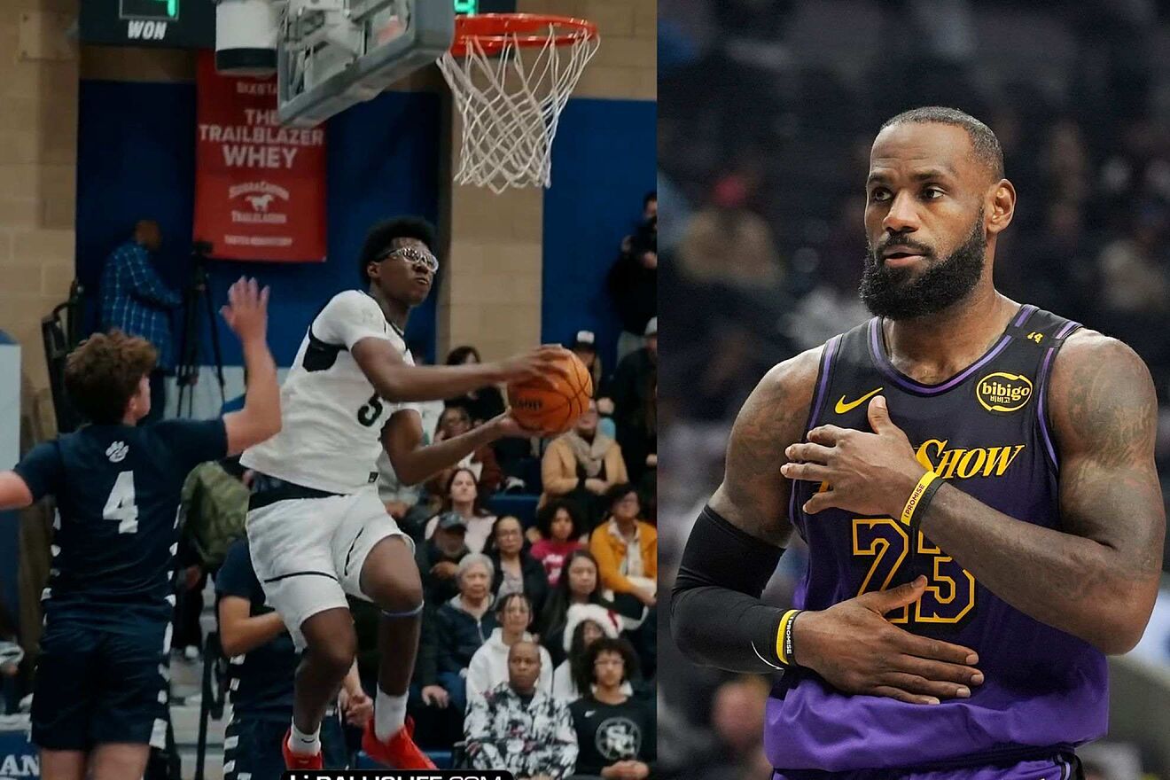 LeBron James' youngest son Bryce replicates his dad's signature moves ...