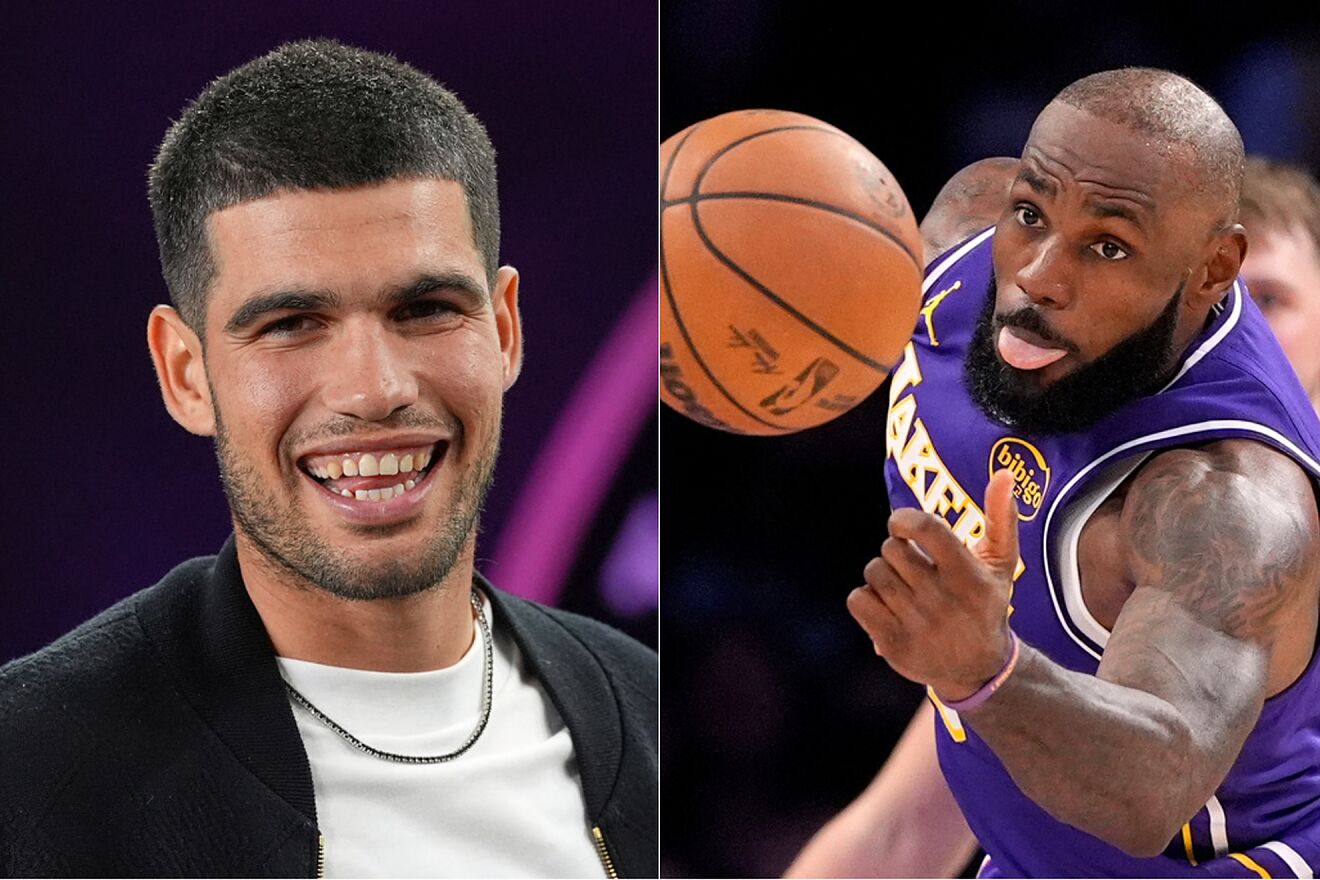 Carlos Alcaraz trains with LeBron James' skin | Marca
