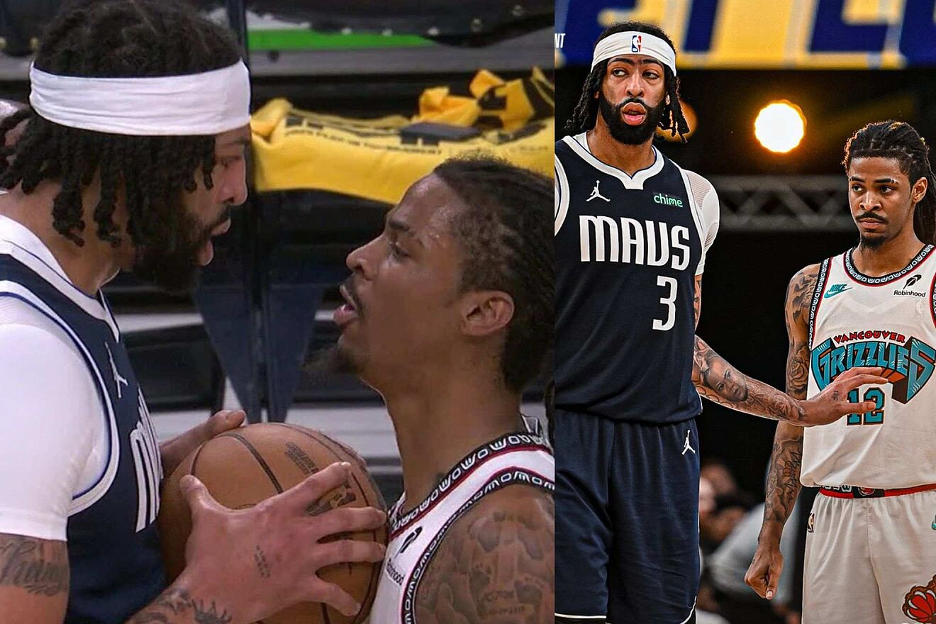 Anthony Davis and Ja Morant face each other in a heated argument that ...
