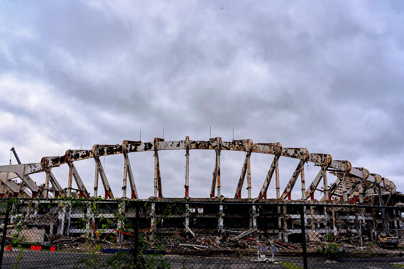 End of an era: RFK stadium demolished to make way for Commanders ...