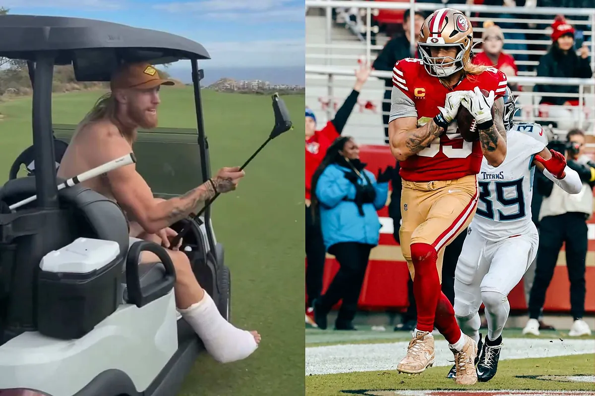 George Kittle golfs half naked while still rehabilitating from torn ...