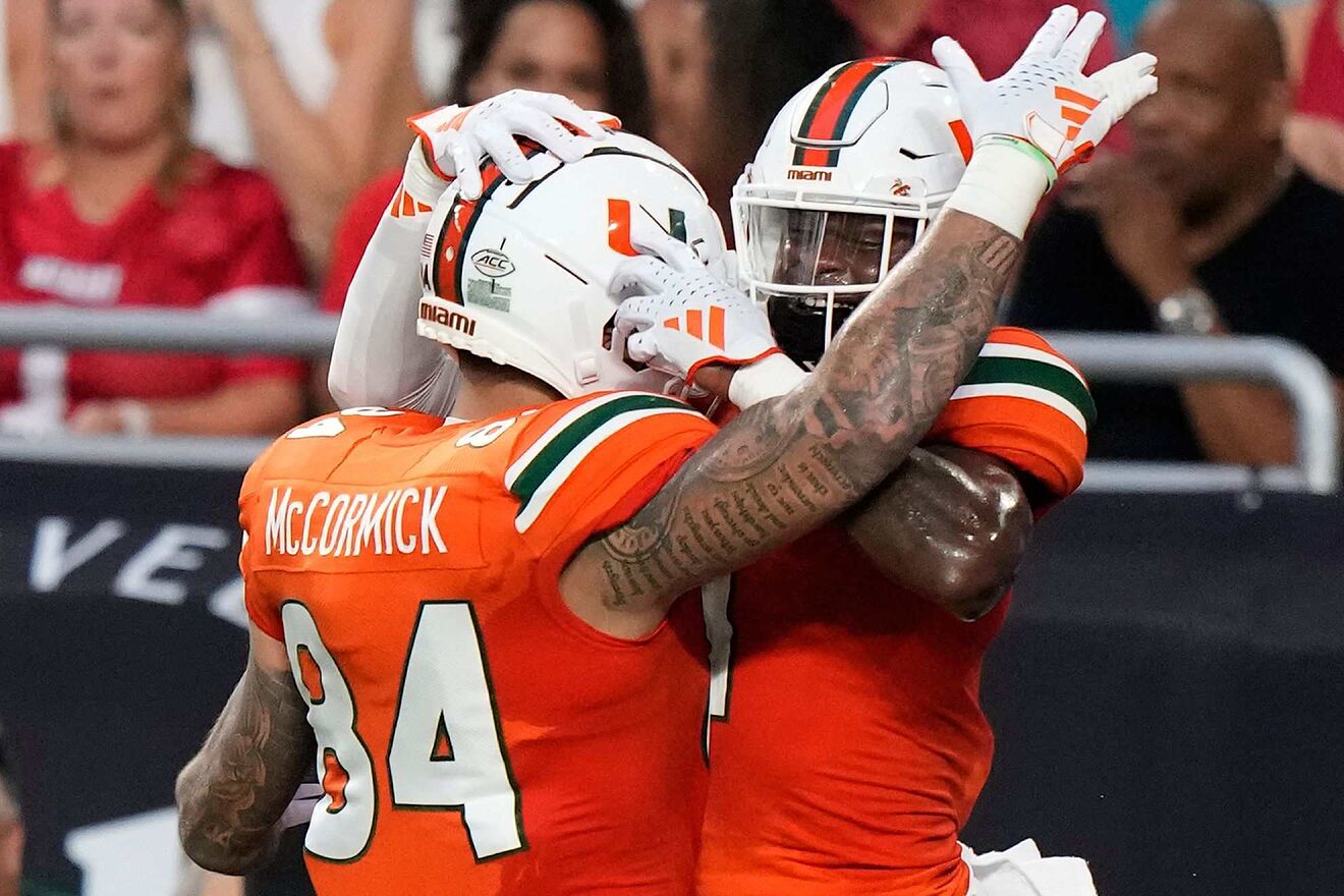 Miami Hurricanes tight end Cam McCormick cries after his 9-year college ...