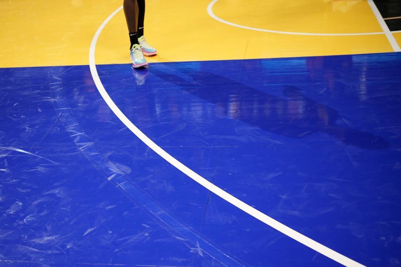 The Nuggets put the three-point line farther out on their new court ...