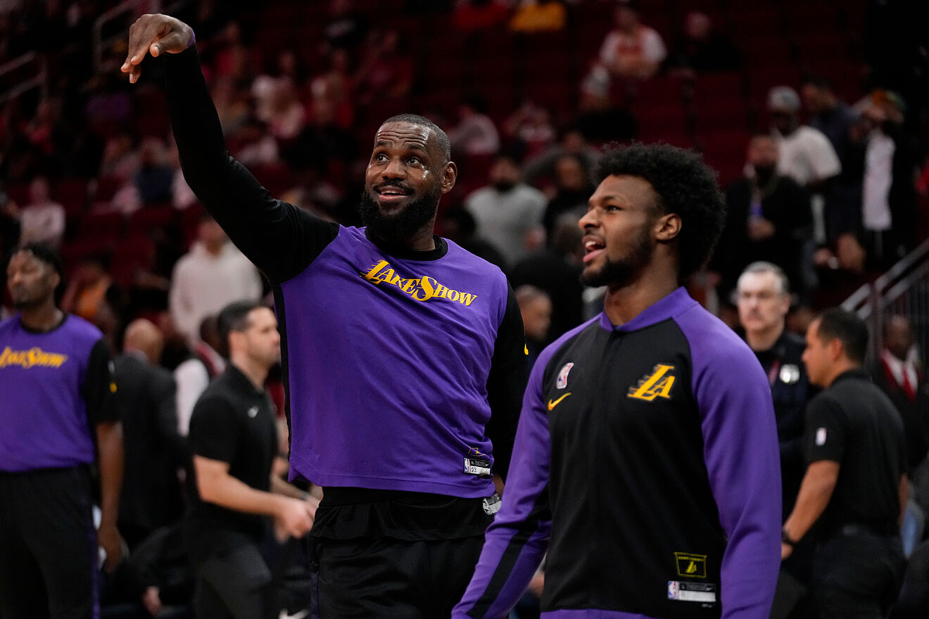 Bronny embraces support from LeBron and the rest of the James family ...
