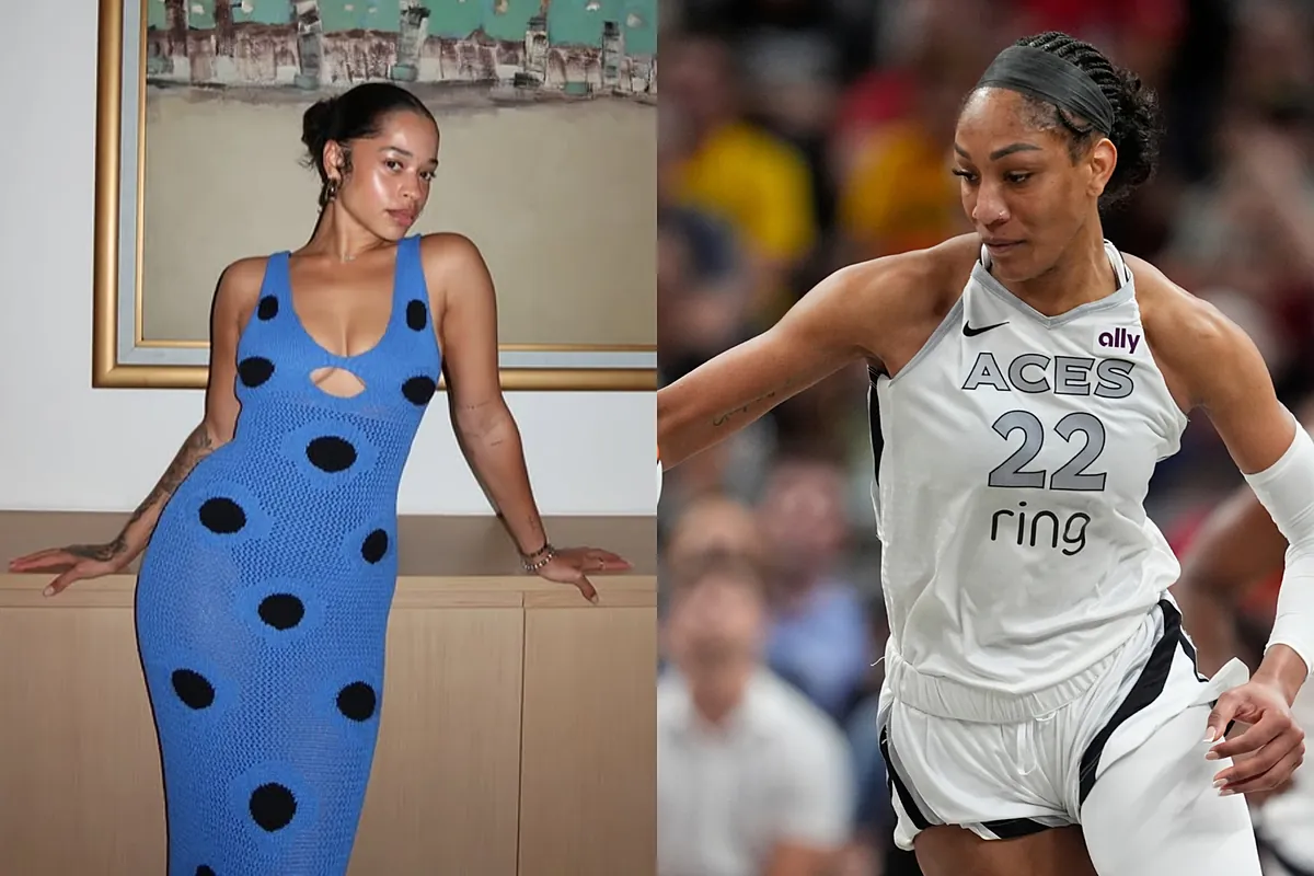 Aces' A'ja Wilson has only two words for Ella Mai, Jayson Tatum's ...