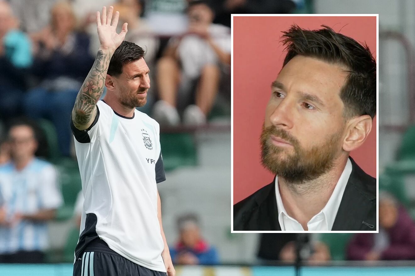 Messi gets emotional and nearly cries watching a tribute video from ...