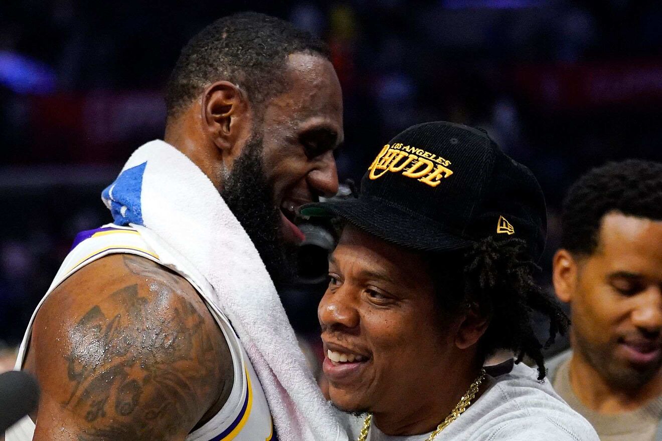 LeBron James and Jay-Z have an animated exchange amidst rumours of ...