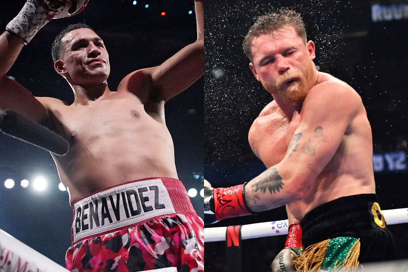 David Benavidez reignites Canelo Alvarez fight talks as boxing legend ...