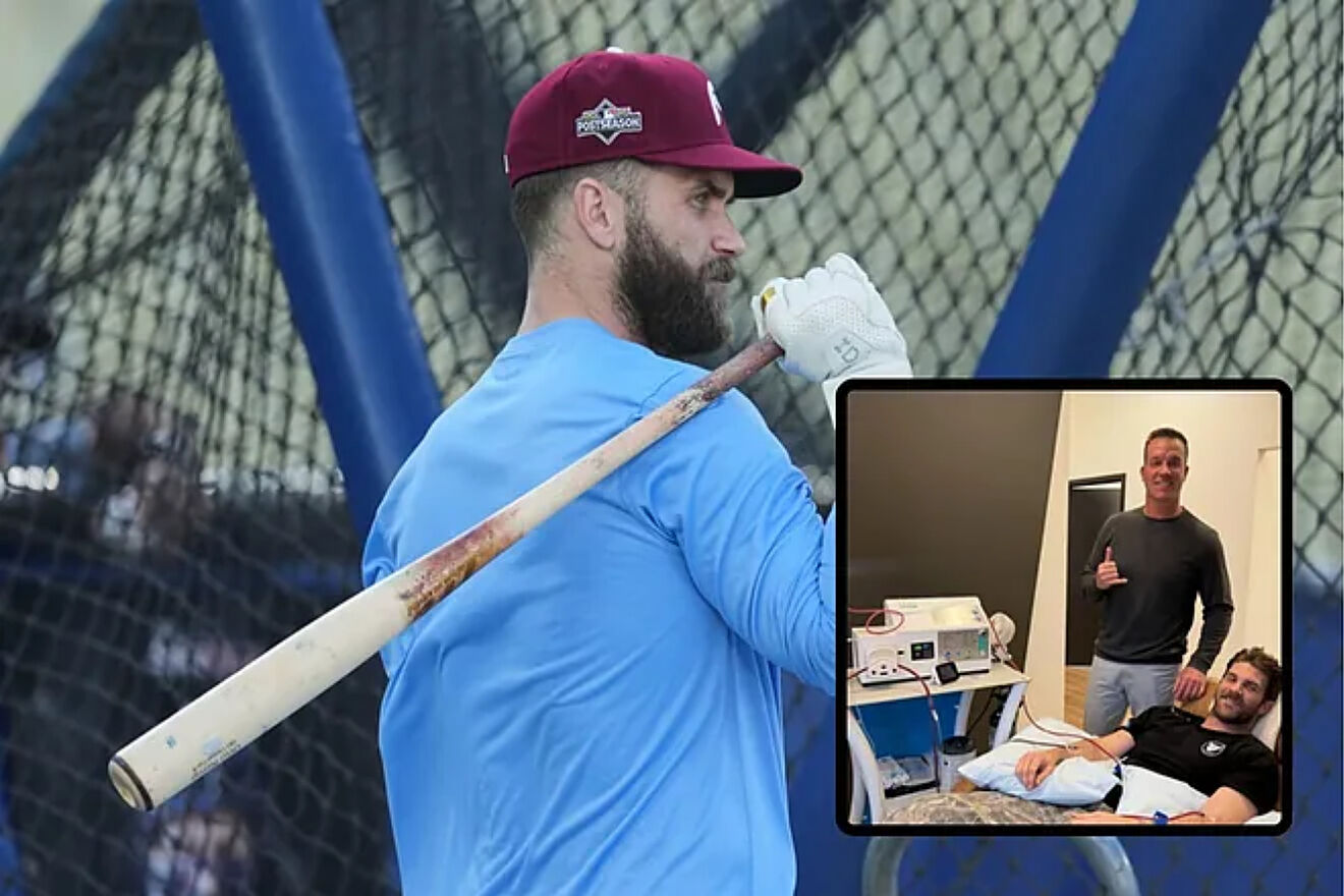Bryce Harper undergoes medical treatment to try to get his body to ...
