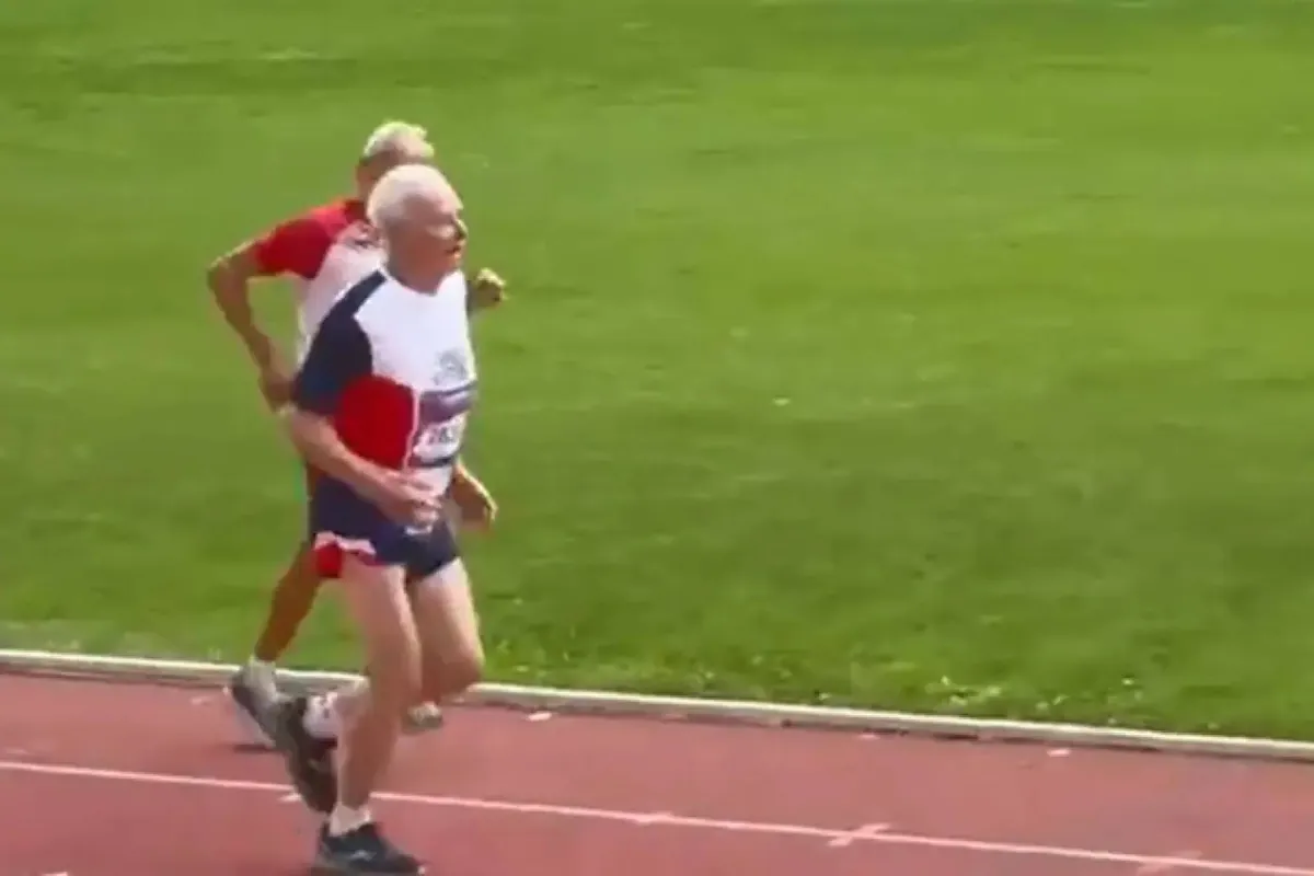 The incredible sprint of a 91-year-old athlete to win European gold in ...