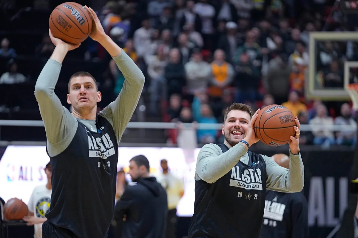 Nikola Jokic trolls Luka Doncic during mid-interview during the NBA All ...