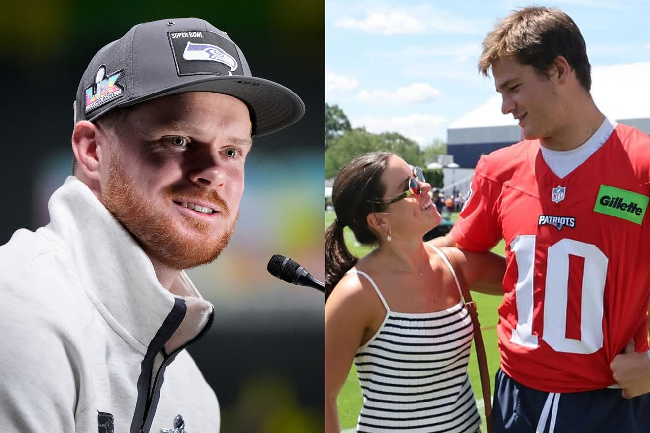 Sam Darnold shared his thoughts on Drake Maye and his wife, Ann Michael ...