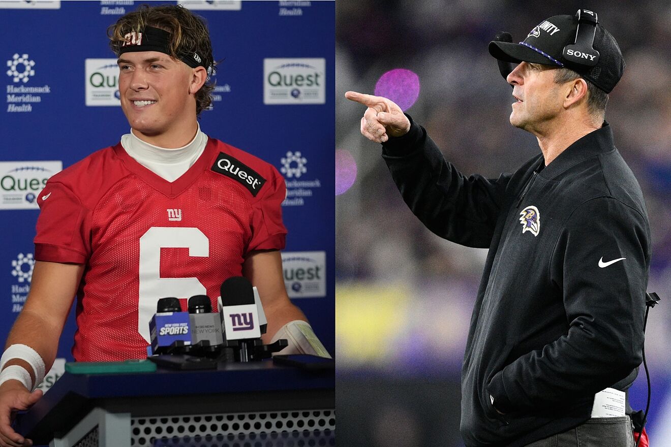 Jaxson Dart key to John Harbaugh's decision to lead New York Giants | Marca