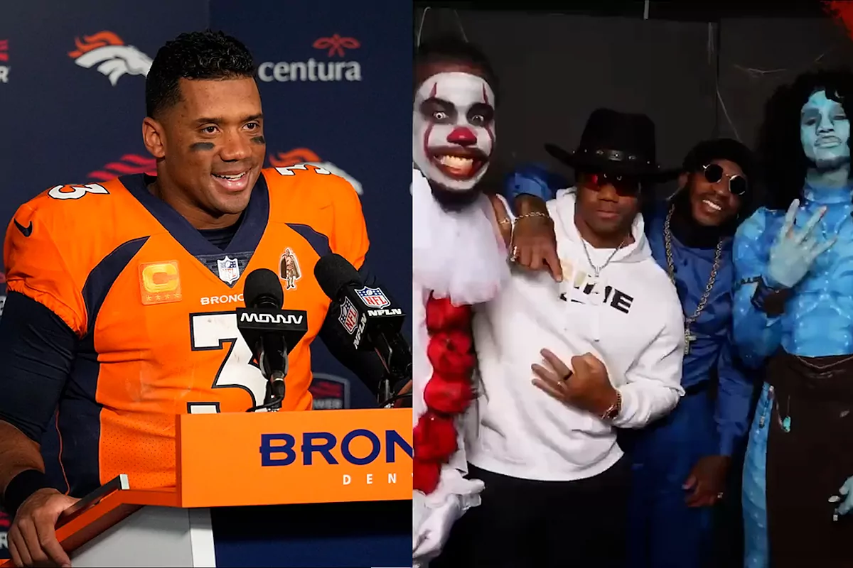 Russell Wilson surprises with his Coach Prime costume at the Denver ...