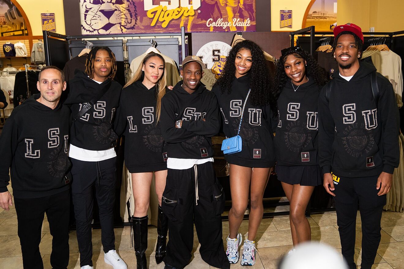 Travis Scott pulled up on LSU's campus to meet with Angel Reese and ...
