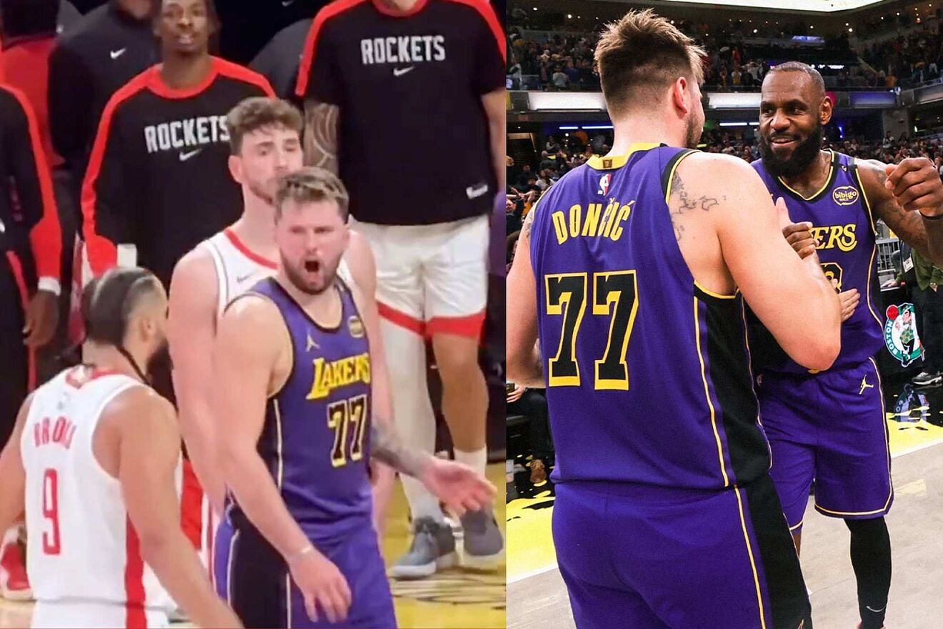 LeBron James gets help in "fight" against Dillon Brooks from Luka ...