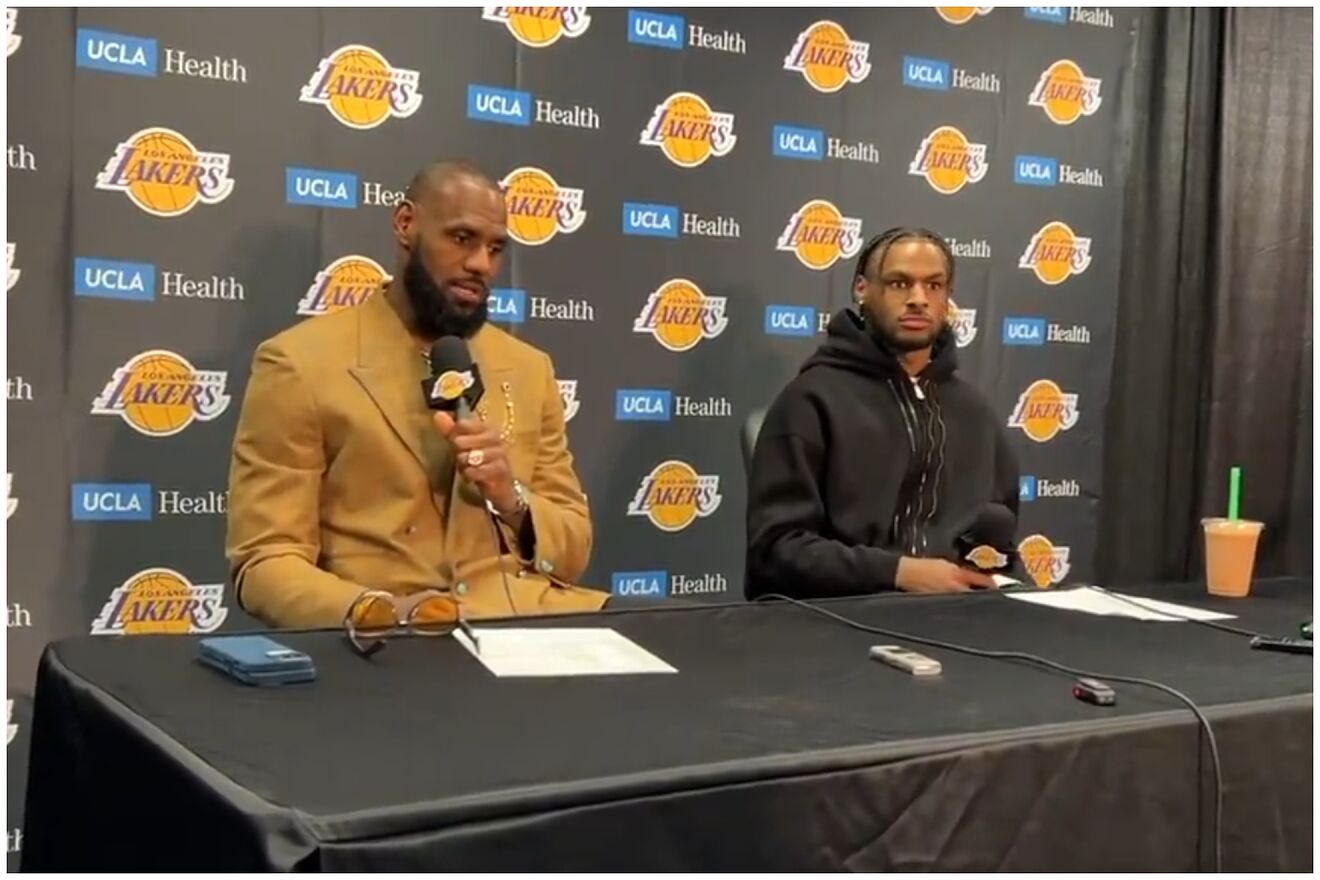 LeBron James and Bronny together at press conference: "Everything was ...