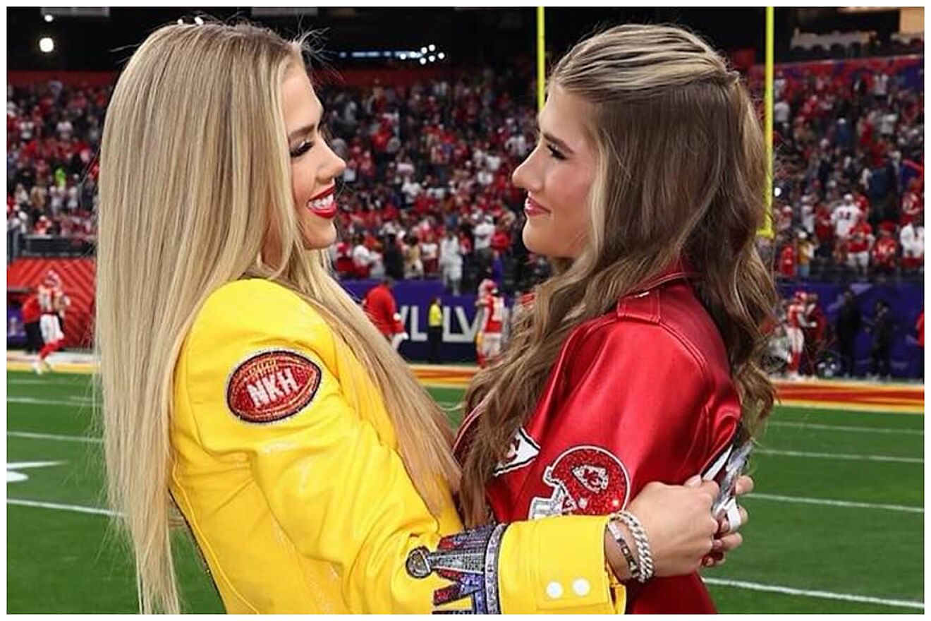 Gracie and Ava Hunt dazzle in coordinated minidresses at Chiefs NFL ...