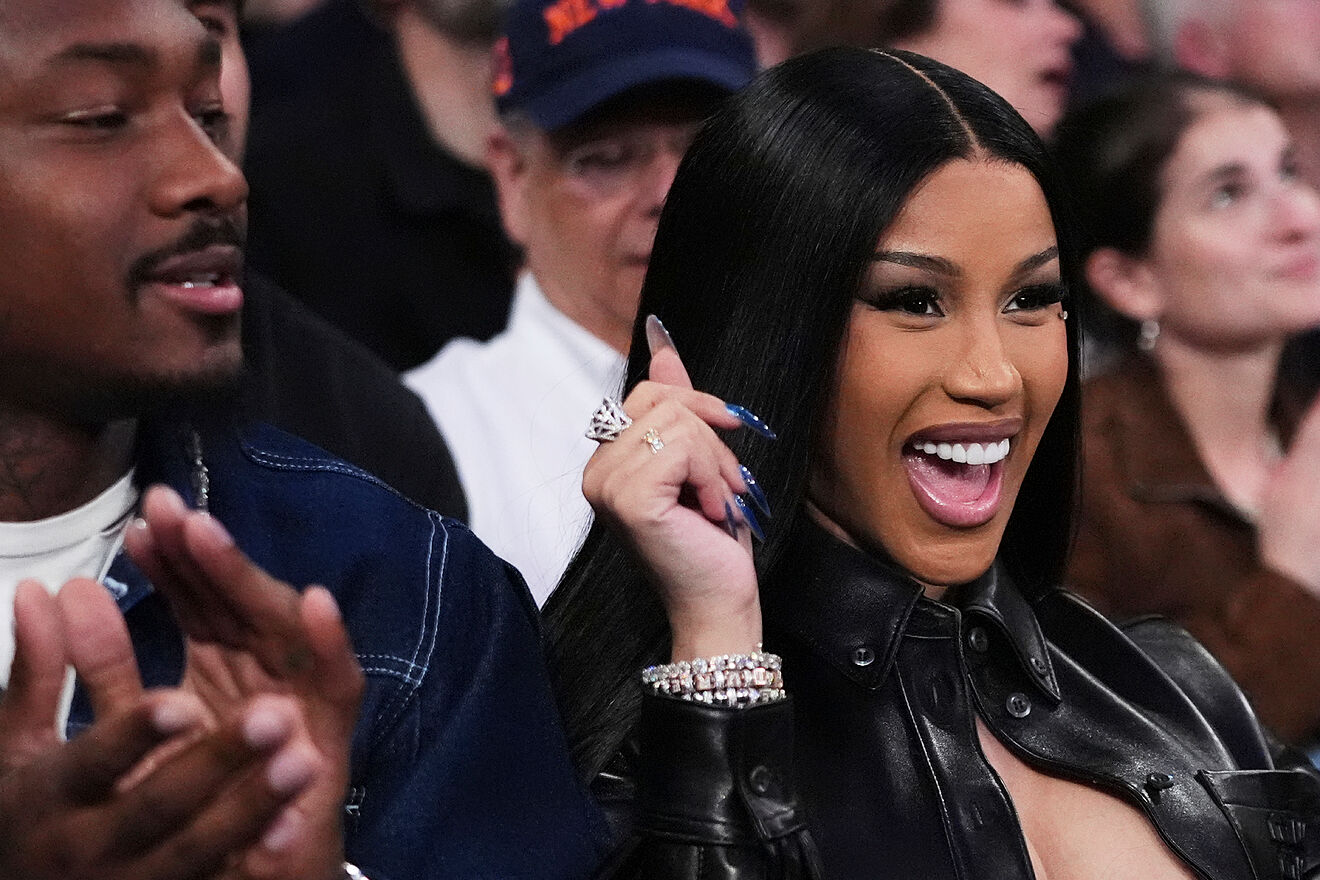 Cardi B and Stefon Diggs reignite dating rumors with flirty courtside ...