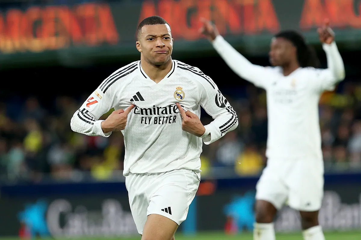 Mbappé scores twice to give Real Madrid 2-1 win against Villarreal in ...
