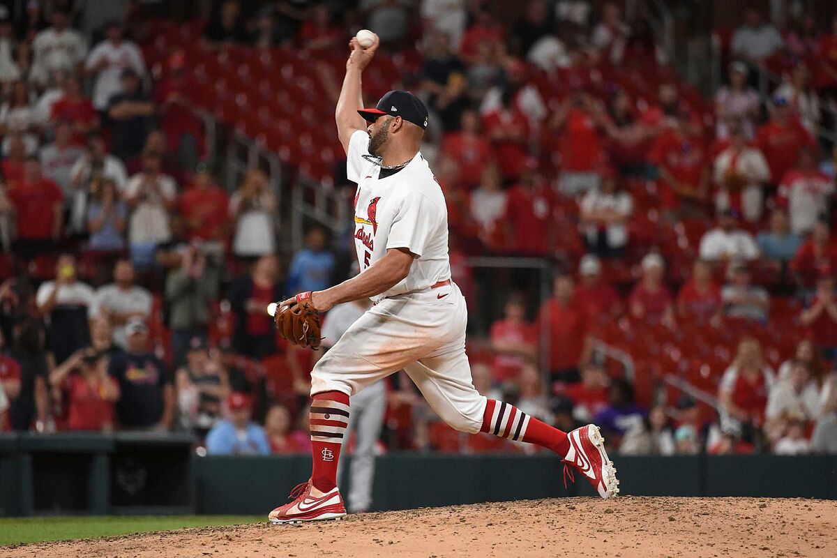 After a 22-year career Alber Pujols stepped up to the mound and pitched ...