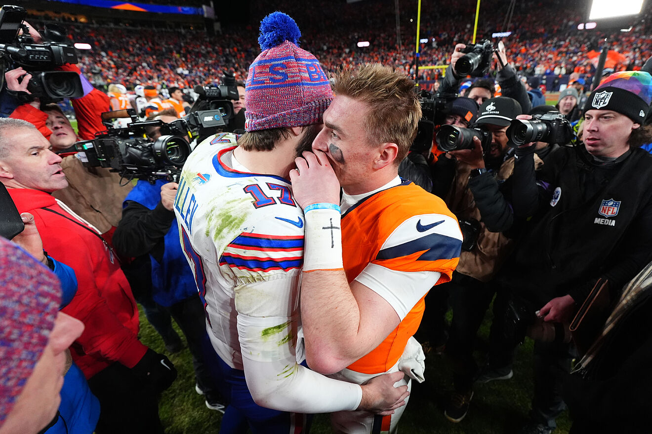 Bo Nix's noble gesture toward Josh Allen after the Broncos' victory ...