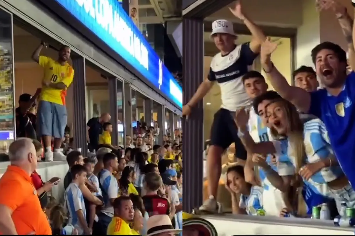 Maluma confronts Argentine fans as they brawl at Hard Rock Stadium in ...