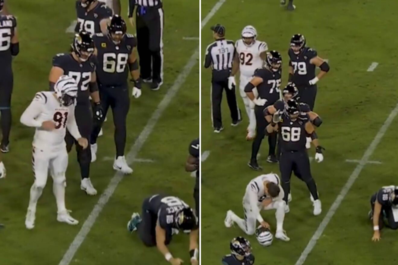 Trey Hendrickson and the gesture of the year in the NFL: he prays for ...