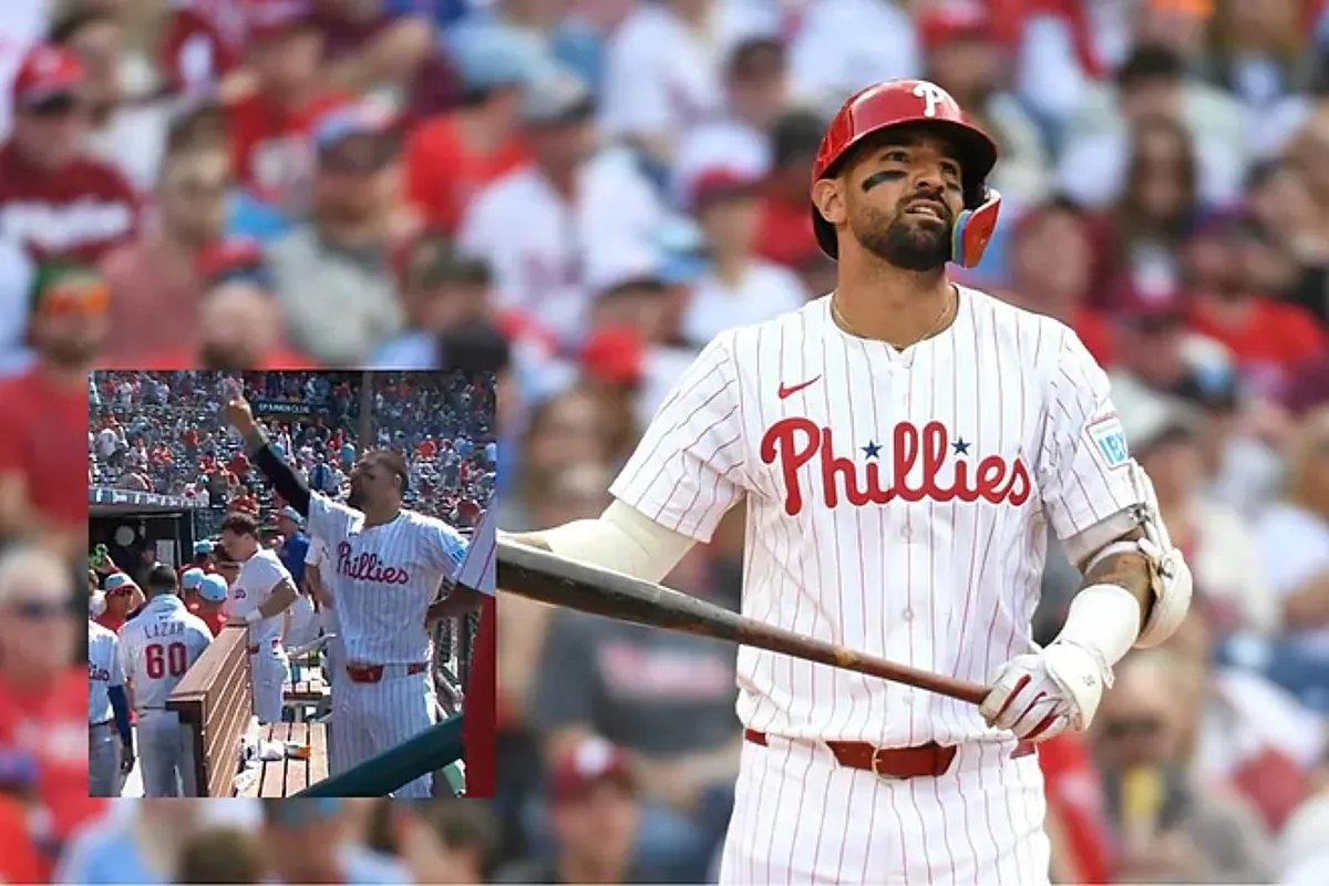 Nick Castellanos gets into a shouting match with a fan during Phillies ...