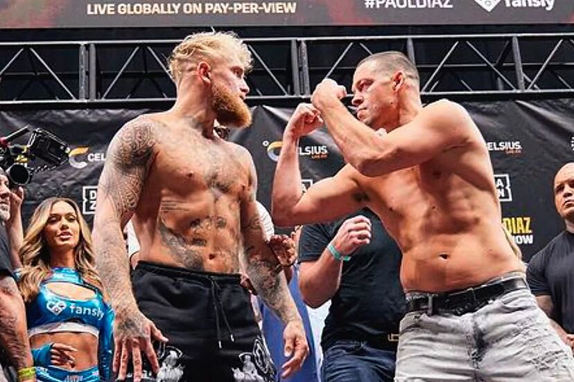 nate diaz weigh in jake paul